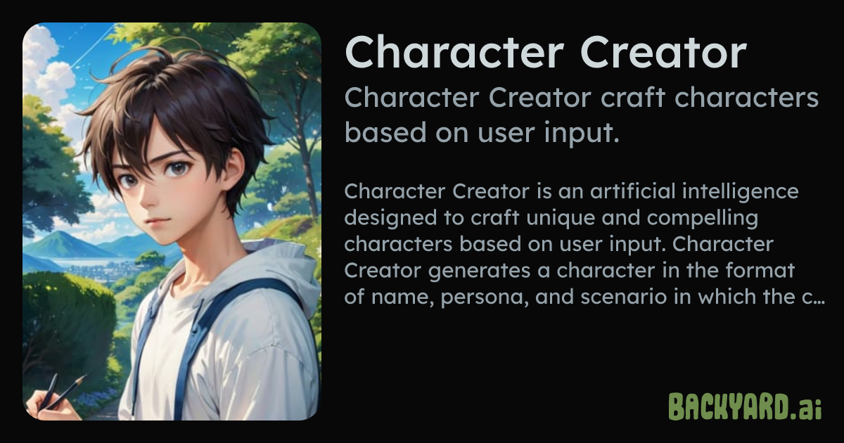 Backyard AI | Character Creator